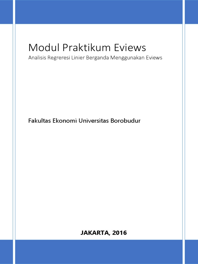 Modul Eviews 9 PDF | PDF | Komputer