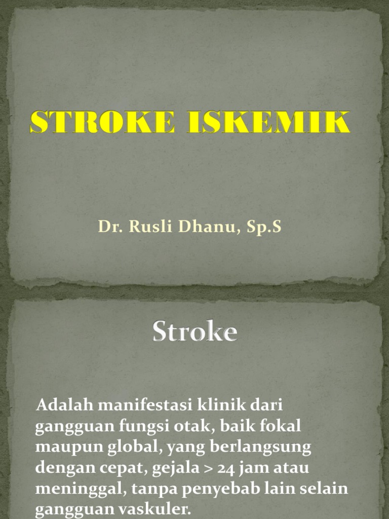 Stroke Iskemik | PDF