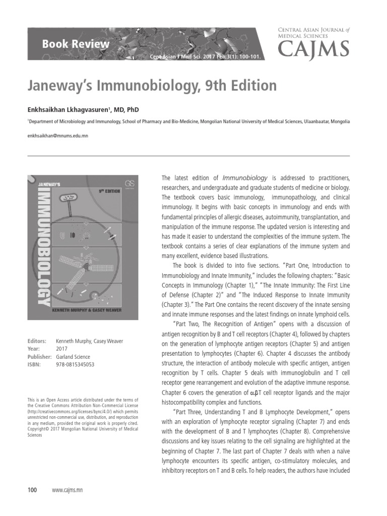 Janeway's Immunobiology Review | PDF | Adaptive Immune System | Immune ...