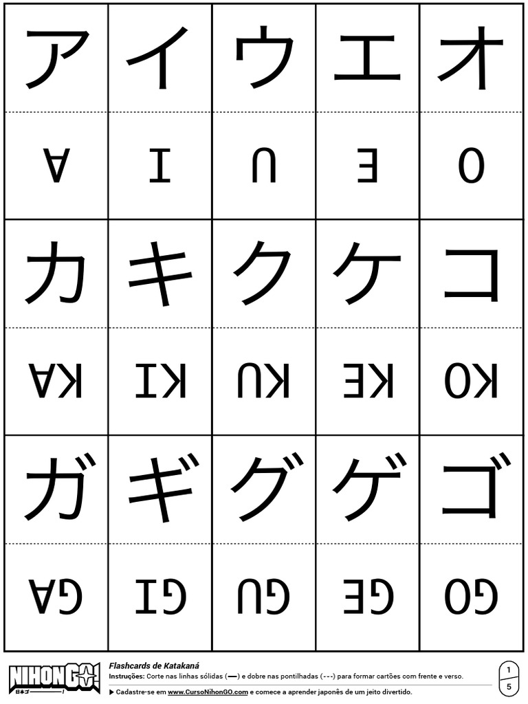 NihonGO - Flashcards de Katakana Ü | PDF | Idiomas