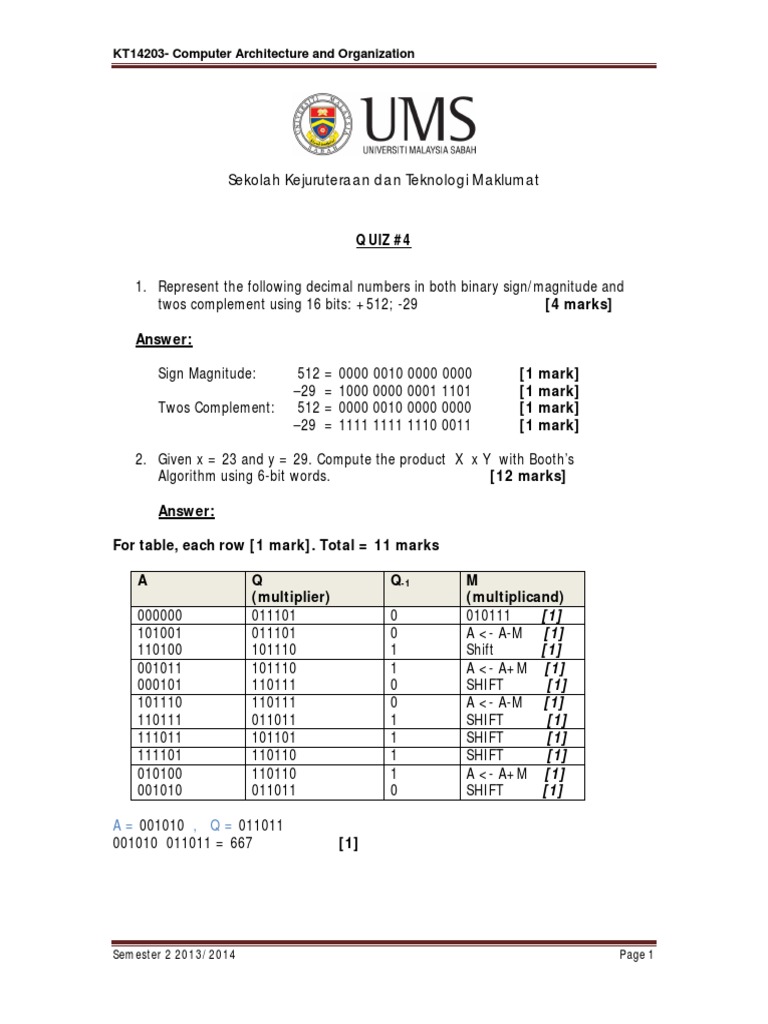Quiz4 - Solution PDF | PDF