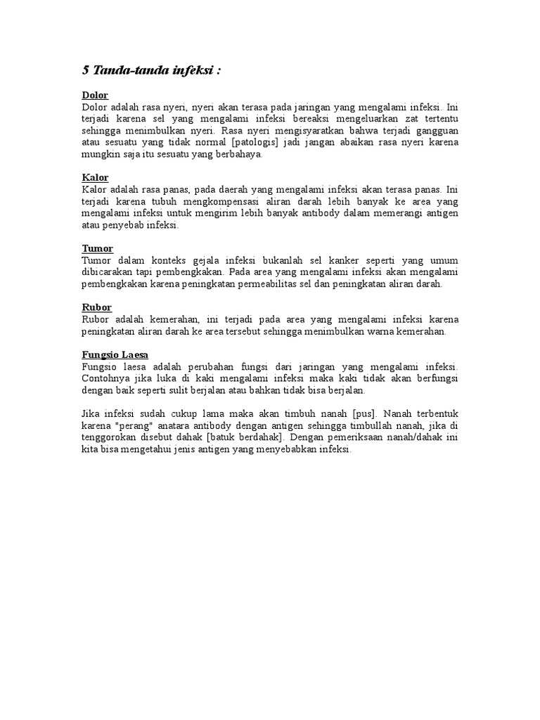 5 Tanda Infeksi pada Luka | PDF | Pengembangan Diri