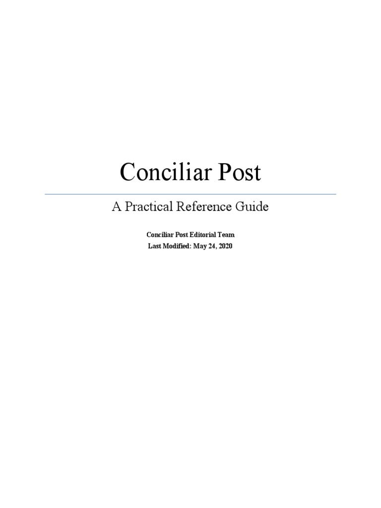 Conciliar Post Reference Guide | PDF | Html Element | Tag (Metadata)