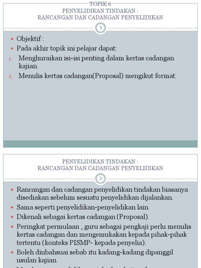 Tajuk 6 Penulisan Proposal AR | PDF