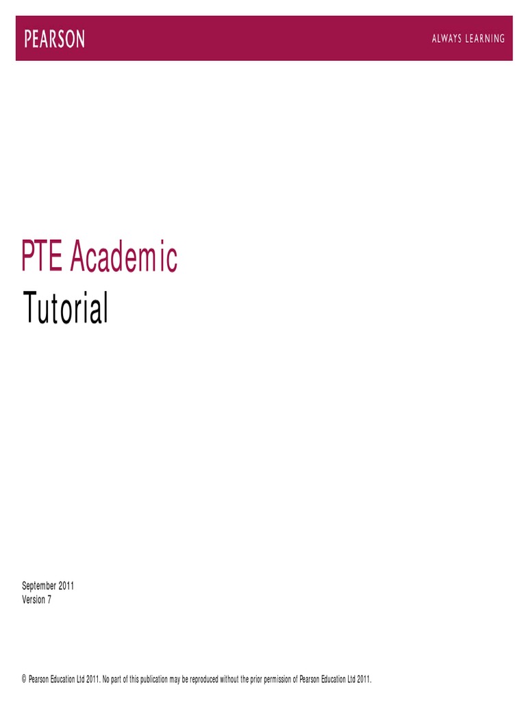 Pte Academic Tutorial Pdf Pdf