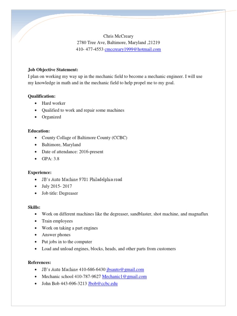 Chris Mccreary Resume Final | PDF | Career & Growth