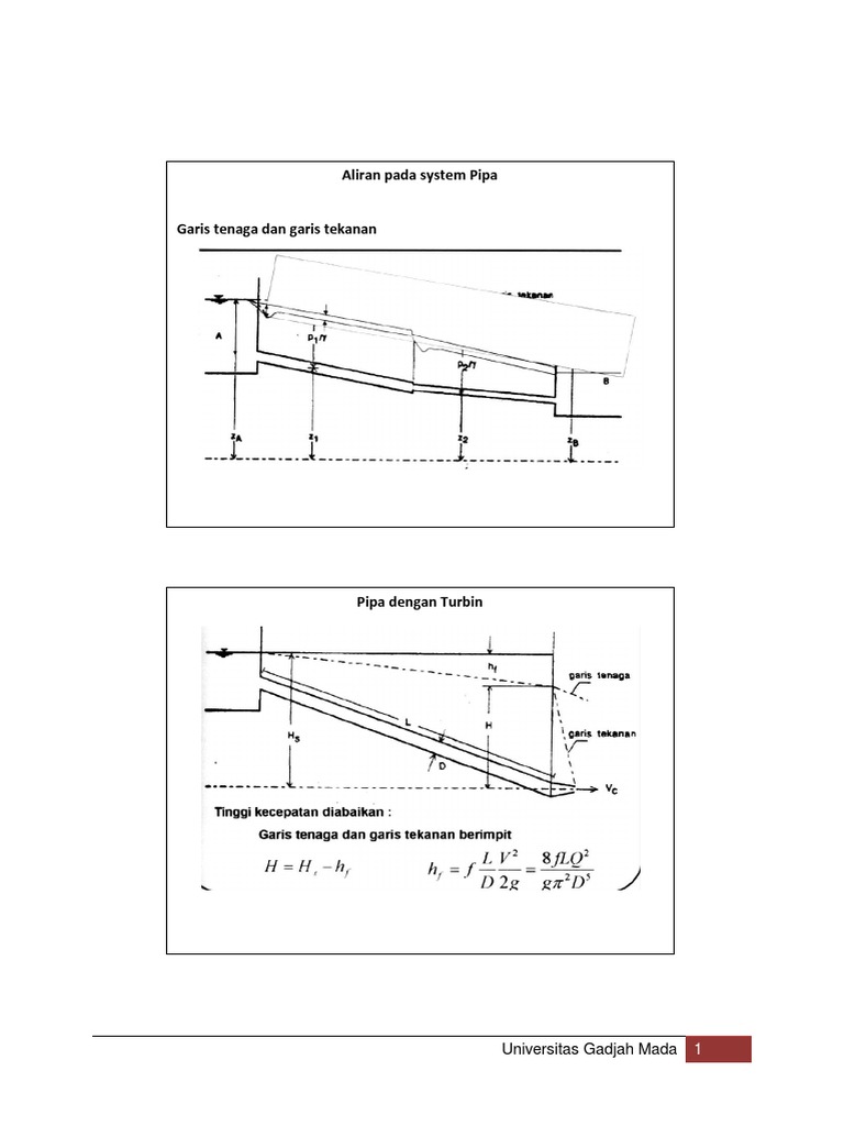 Aliran Melalui Sistem Pipa PDF | PDF