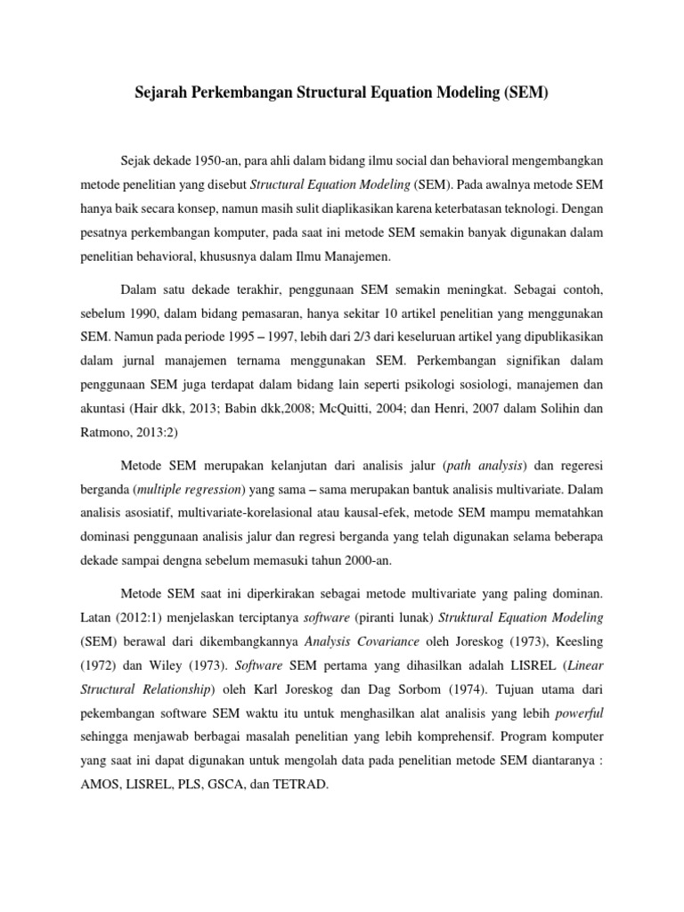 The Development of Structural Equation Modeling | PDF