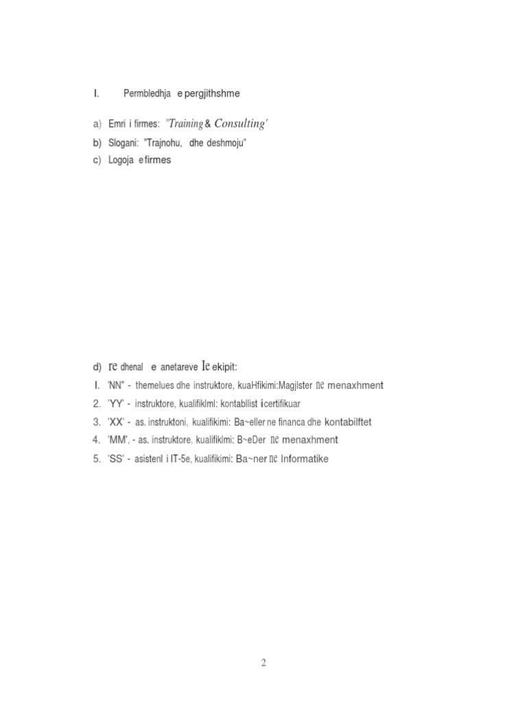 Plan Biznesi | PDF