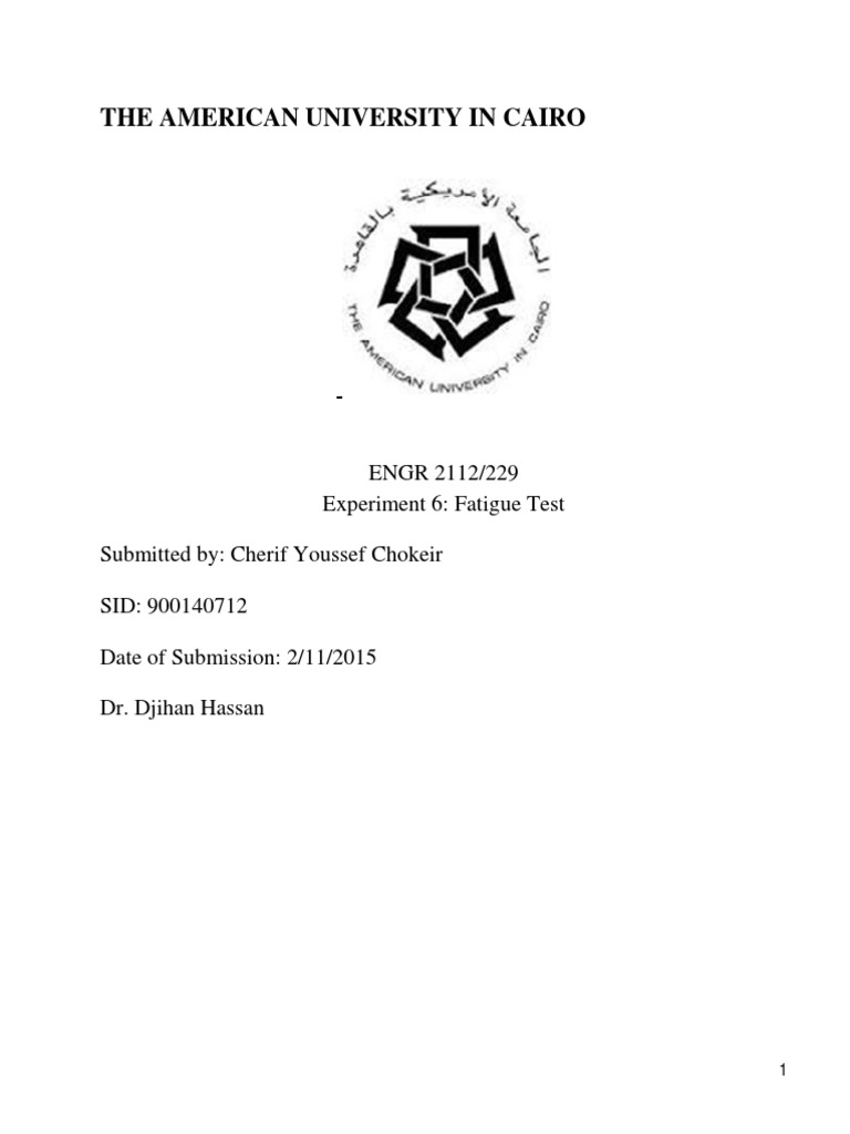 Report Fatigue Test | PDF | Fatigue (Material) | Fracture