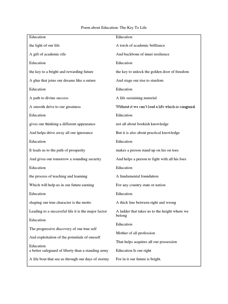 Education: The Key to Success | PDF