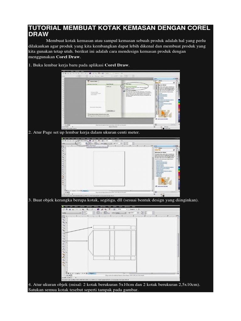 Tutorial Membuat Kotak Kemasan Dengan Corel Draw | PDF