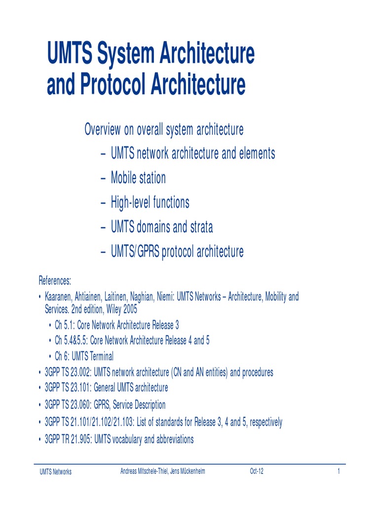 UMTS Architecture PDF | PDF