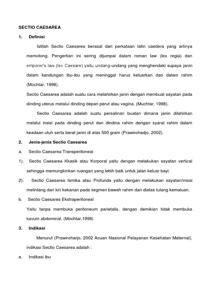 Sectio Caesarea | PDF