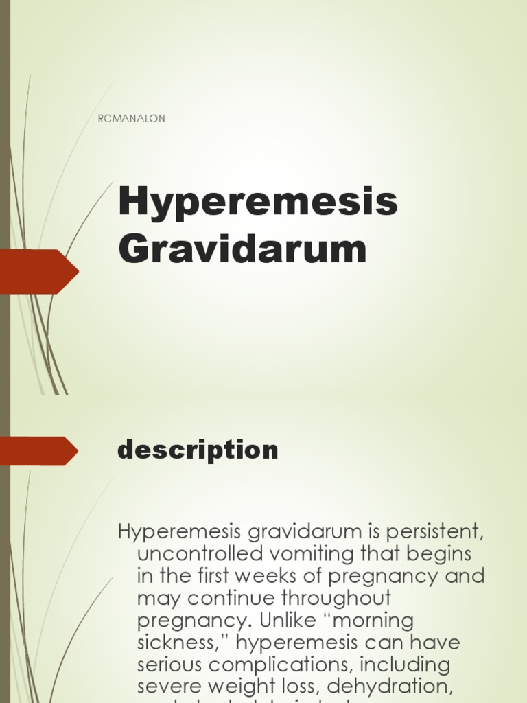 Understanding Hyperemesis Gravidarum | PDF | Health Care | Diseases And ...
