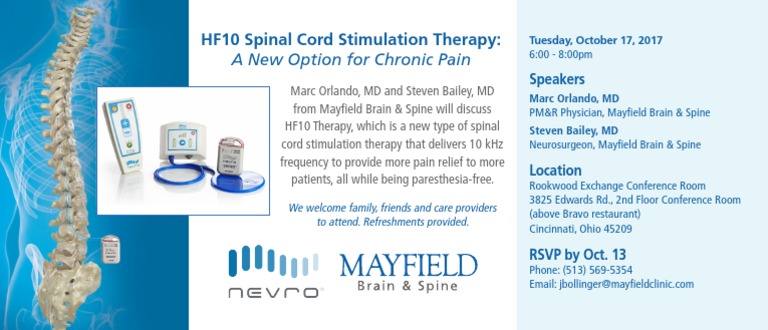 HF10 Spinal Cord Stimulation Therapy:: A New Option For Chronic Pain | PDF