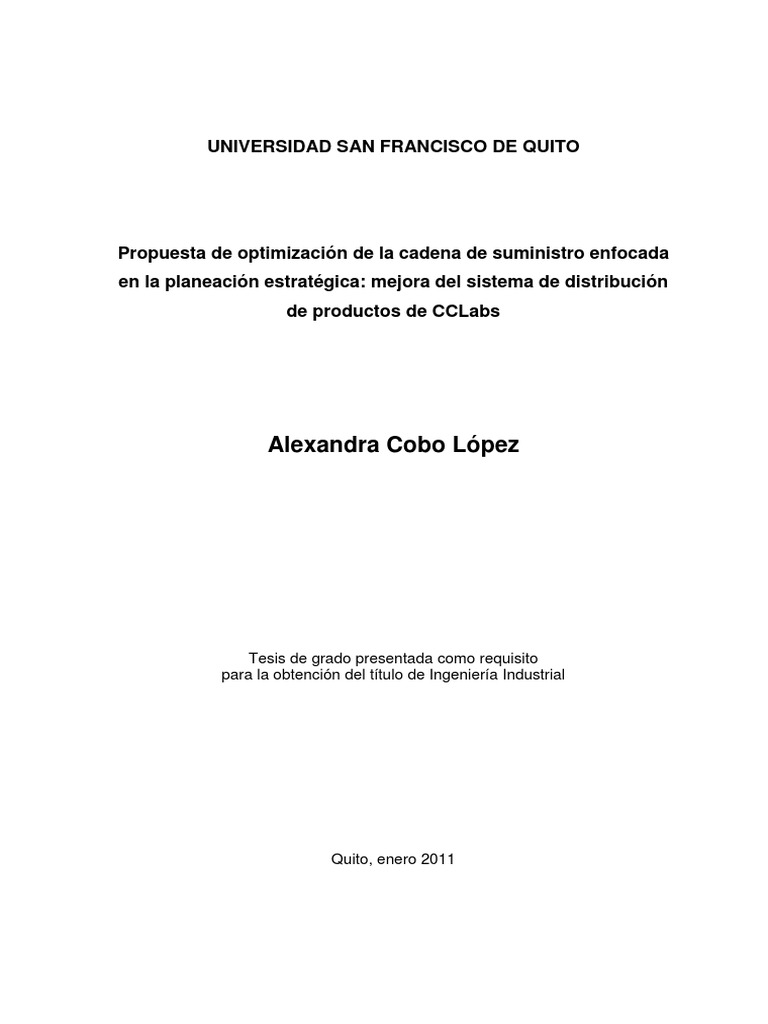 Alexandra Cobo López: Universidad San Francisco de Quito | PDF ...