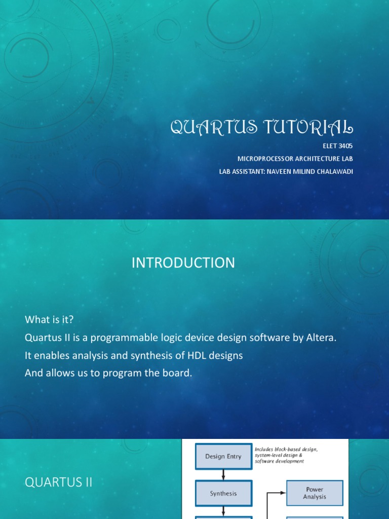 Quartus Tutorial for Microprocessor Architecture Lab | PDF | Device Driver | Input/Output