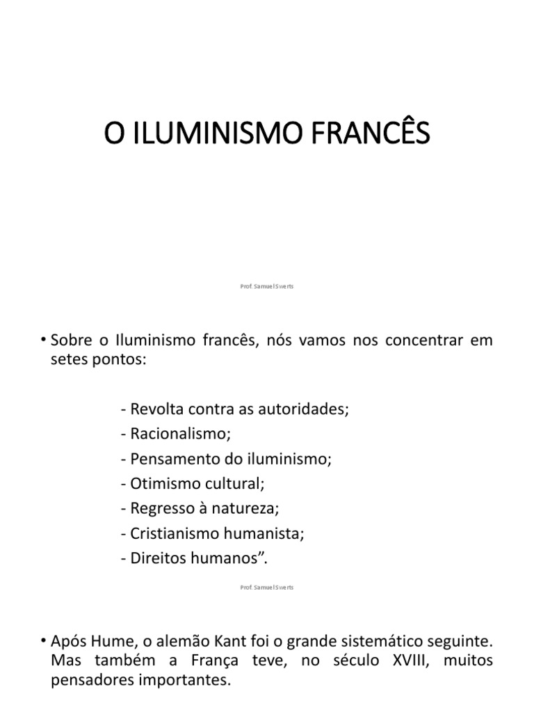 O Iluminismo Francês | PDF | Iluminismo | Jean-Jacques Rousseau