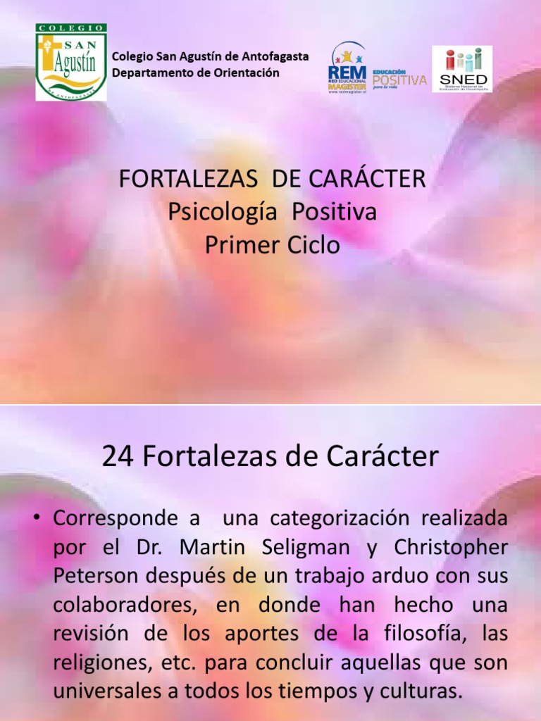 Las 24 Fortalezas de Carácter según la Psicología Positiva | PDF ...
