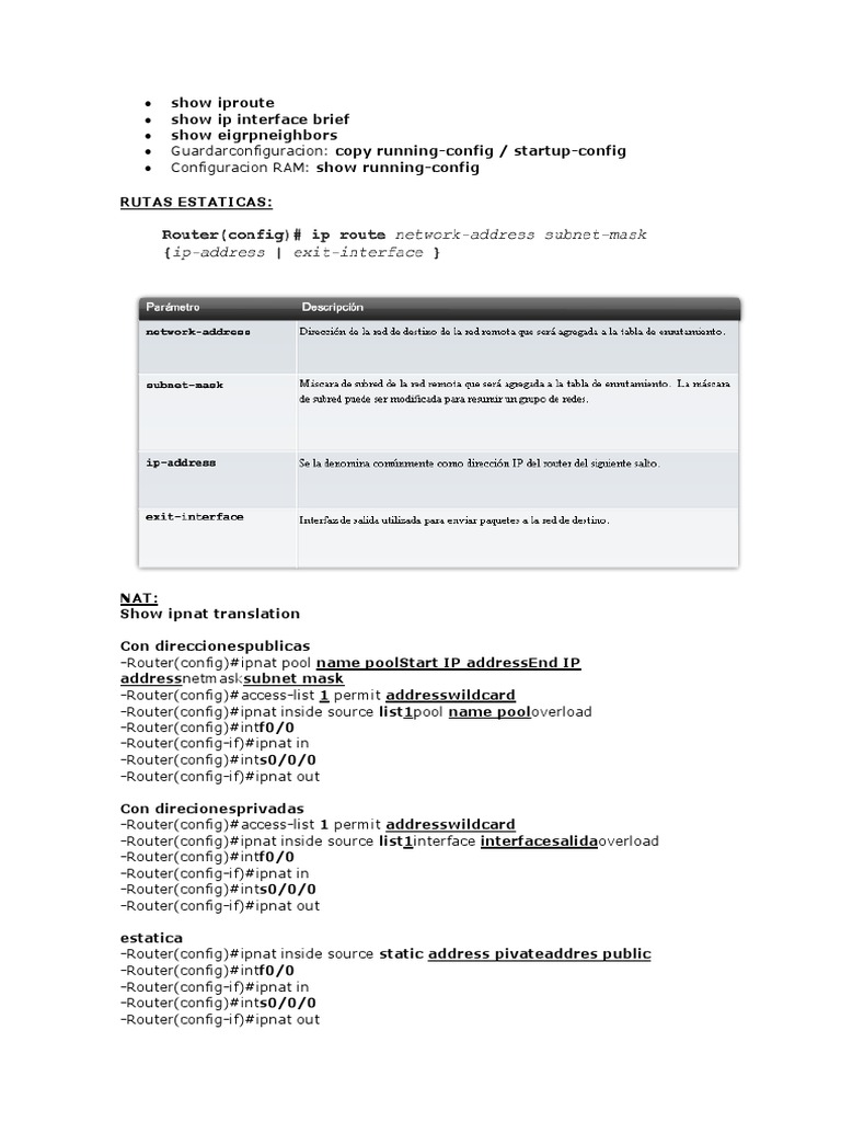Comandos P T | PDF | Router (Computing) | Telecommunications Standards