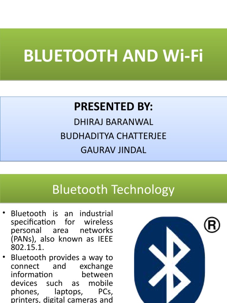 Bluetooth and Wi-Fi Overview | PDF | Wi Fi | Bluetooth