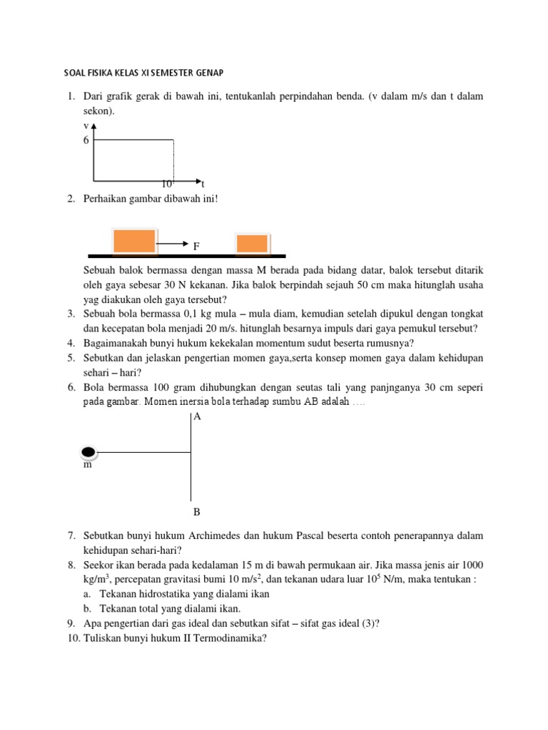 Soal Fisika Kelas Xi Semester Genap | PDF