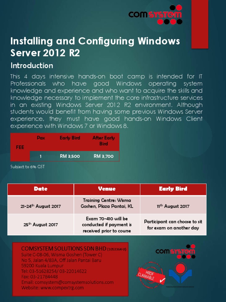 Installing and Configuring Windows Server 2012 R2 | PDF