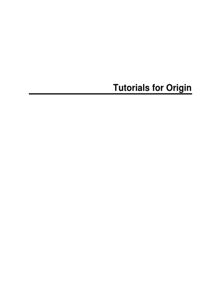 Origin Tutorial 2017 E PDF | PDF | Icon (Computing) | Tab (Gui)