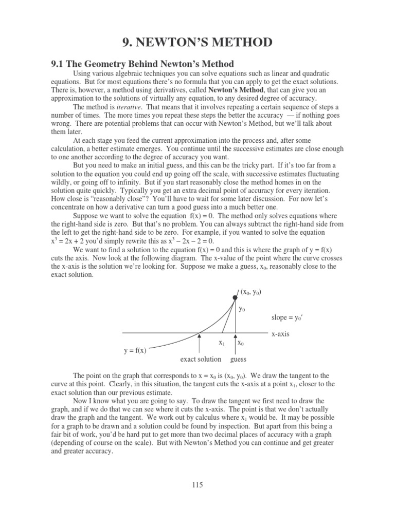 Calculus Newtons Method | PDF | Equations | Algebra