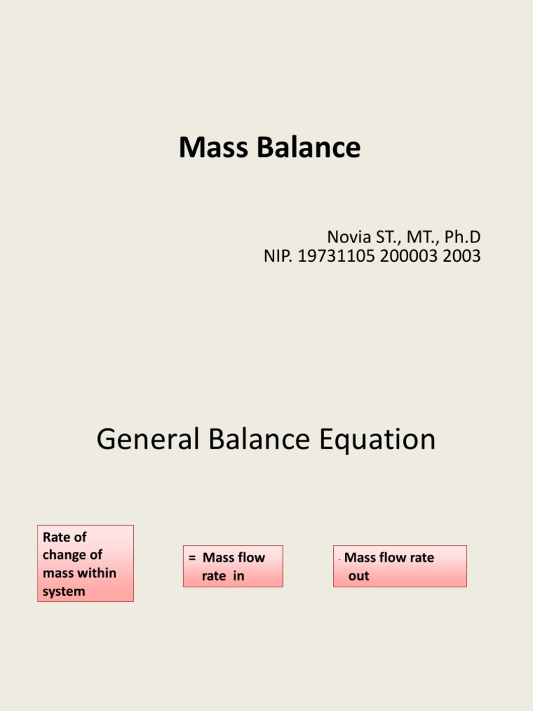 III. Mass Balance Revised | Fluid Dynamics | Gases