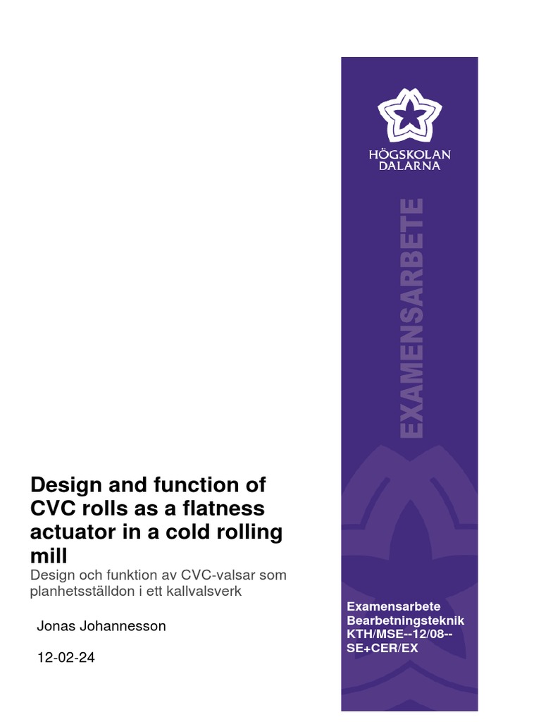 Crown Wedge CVC | PDF | Rolling (Metalworking) | Bending