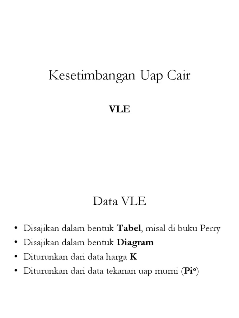 Kesetimbangan Uap Cair | PDF