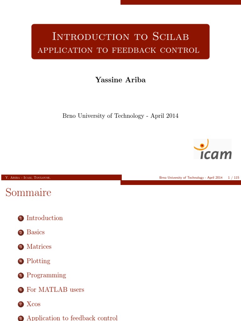 Introduction To Scilab PDF | PDF