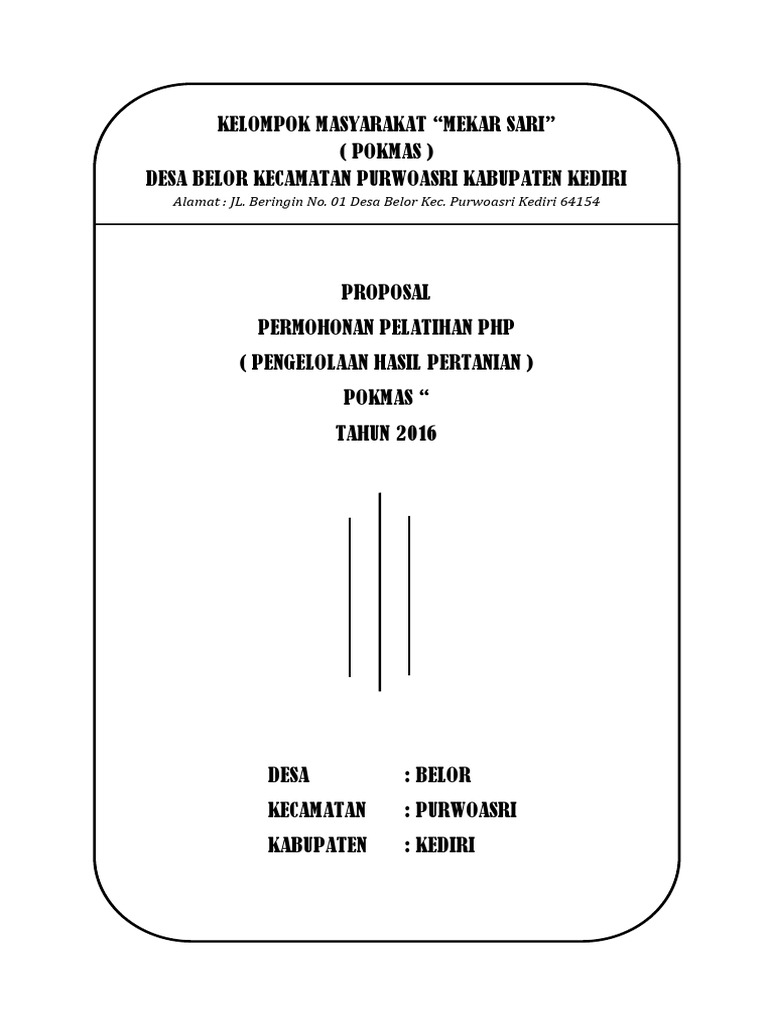 Proposal Pelatihan POKMAS Mekar Sari | PDF