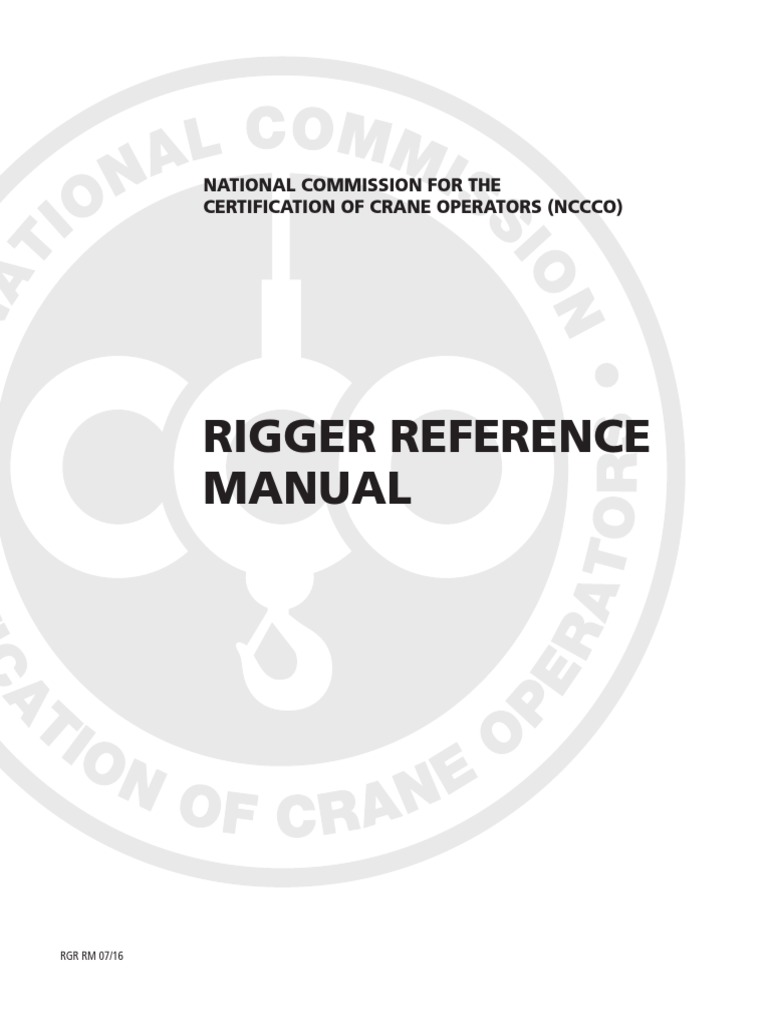 Rigger Reference Manual 0716 | PDF | Crane (Machine) | Rope