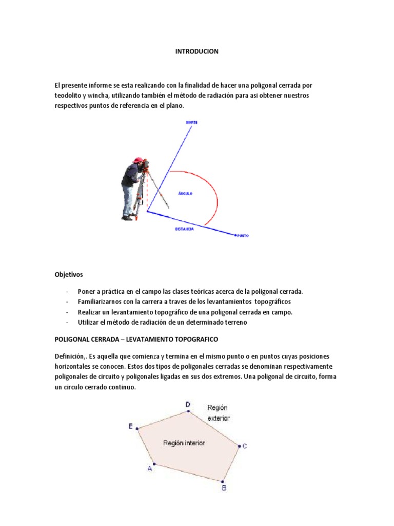 Poligonal Cerrada Joel PDF | PDF | Topografía | Polígono