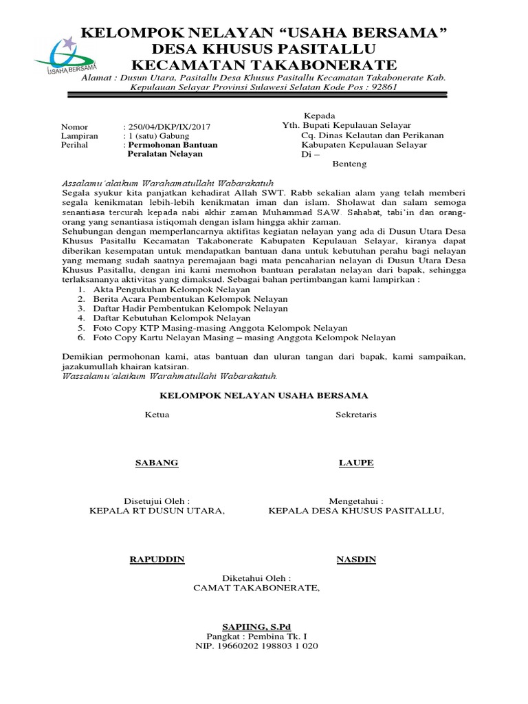Proposal Bantuan Perahu Nelayan | PDF