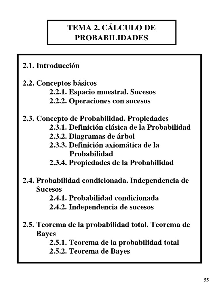 Tema - 2 - CALCULO DE PROBABILIDADES PDF | PDF | Probabilidad | Probabilidades y estadísticas