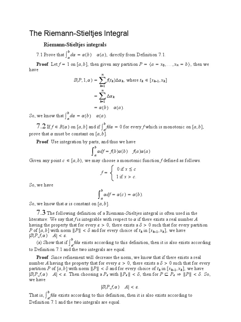 Apostol Solution Ch7 Mathematical Analysis 2e | PDF | Summation ...