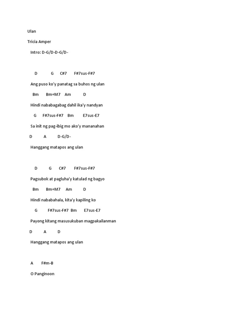 Ulan Guitar Chords
