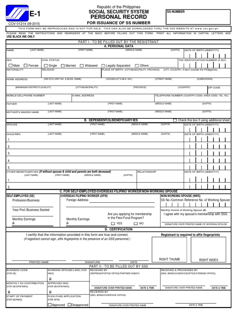 SSSForms Personal Record PDF | PDF