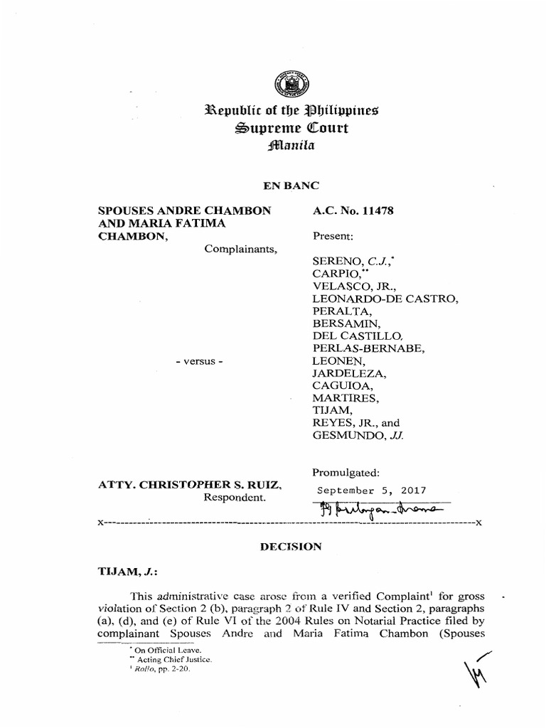 Notarial Misconduct Case: A.C. No. 11478 | PDF | Notary Public | Justice