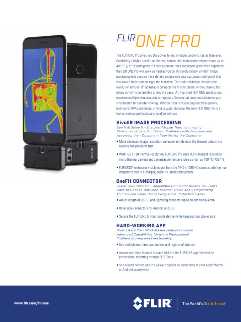 Flir One Pro Datasheet | PDF | Thermography | Camera