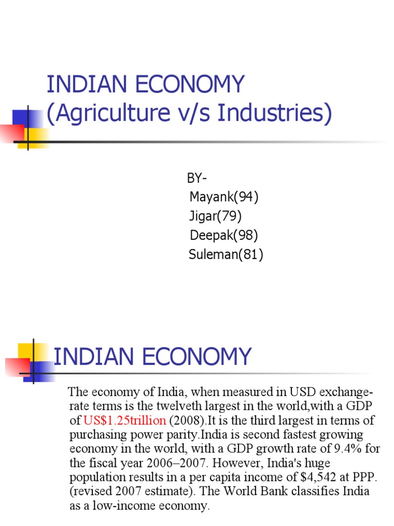 Indian Economy | PDF | Economy Of India | Agriculture