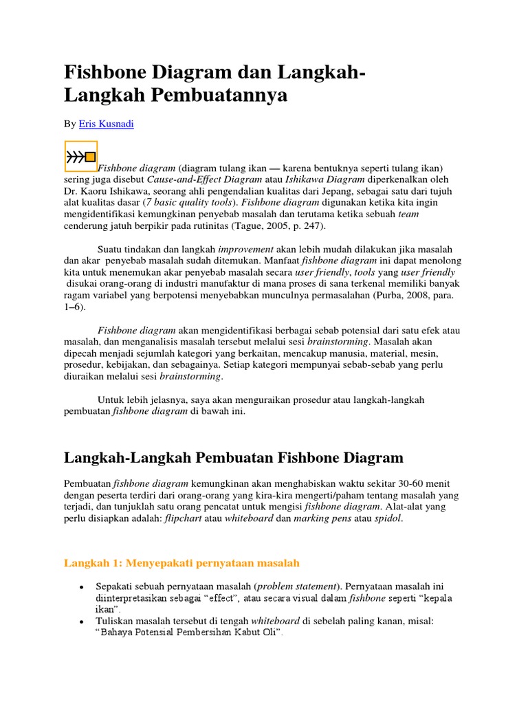 Fishbone Diagram Dan Langkah | PDF | Komputer