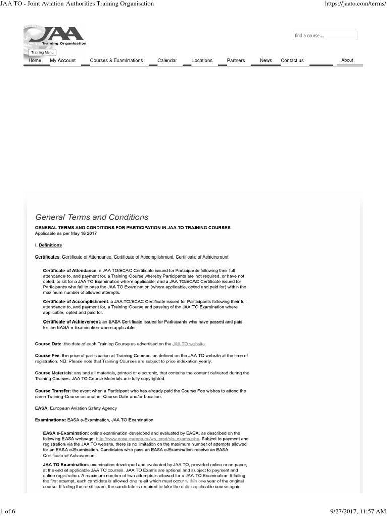 JAA To - Joint Aviation Authorities Training Organisation | PDF | Civil ...