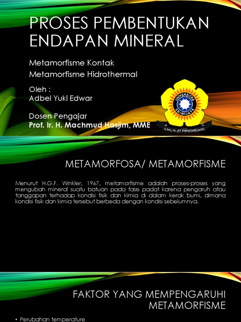 Proses Pembentukan Endapan Mineral | PDF