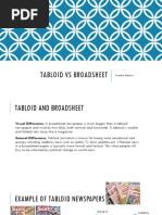Broadsheet vs Tabloid Newspaper Guide | PDF | Newspapers | News