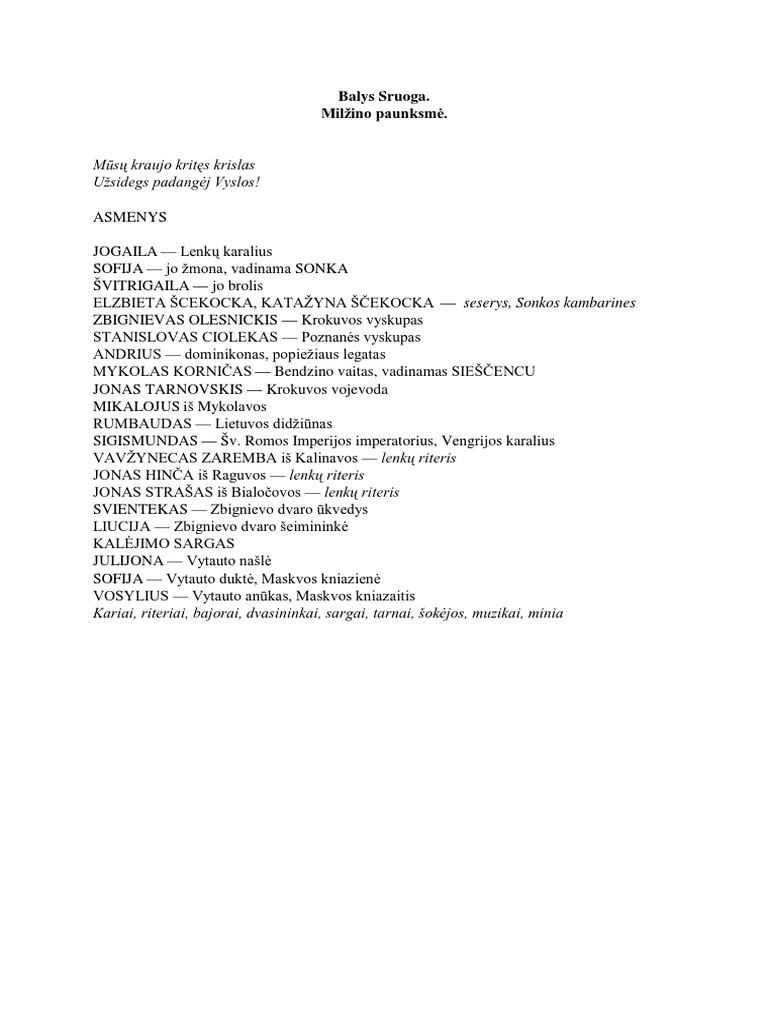 B.Sruoga-Milzino Paunksme PDF | PDF